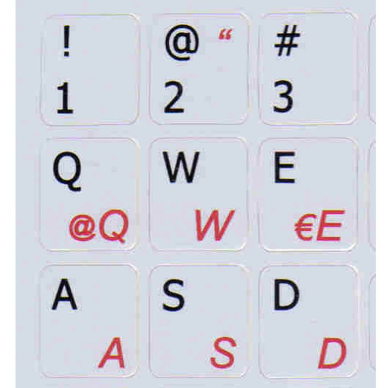 SPANISH LATIN AMERICAN-ENGLISH KEYBOARD STICKER GREY | Online-Welcome.com
